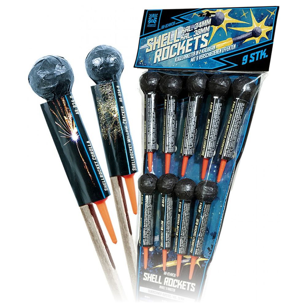 Raketen, Raketensortiment für Silvester im Feuerwerk-Shop